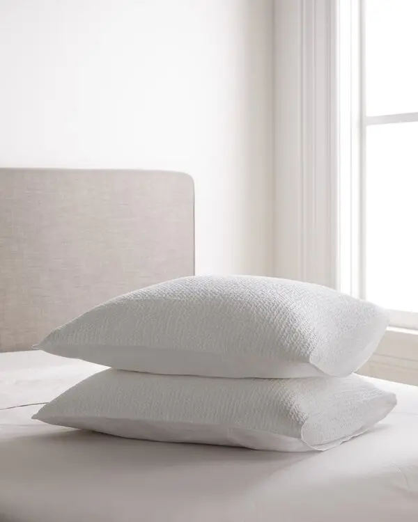 Quince Luxe Waffle Shams - White