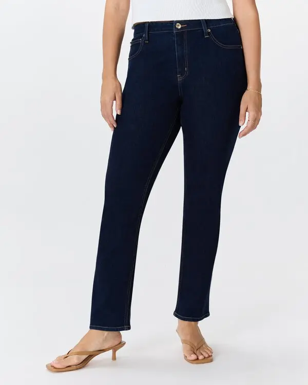 Quince Luna Stretch Slim Straight Jeans - Deep Rinse
