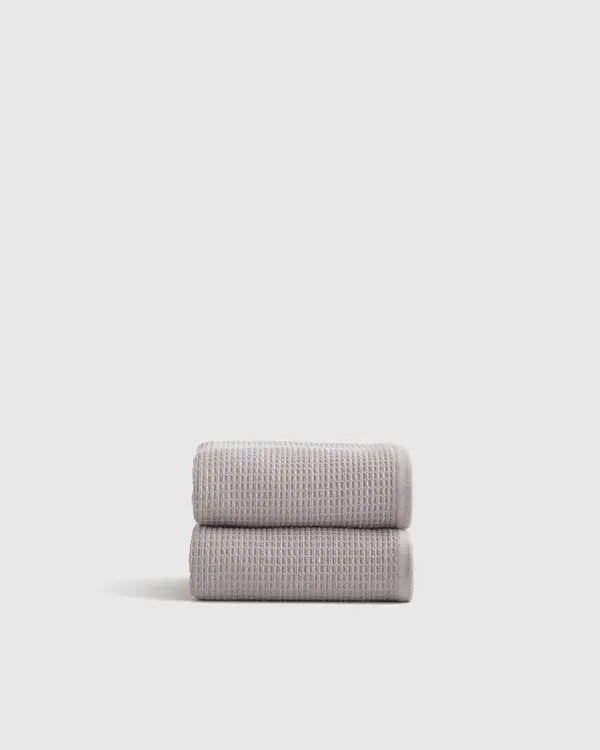 Quince Turkish Waffle Terry Hand Towel - Grey