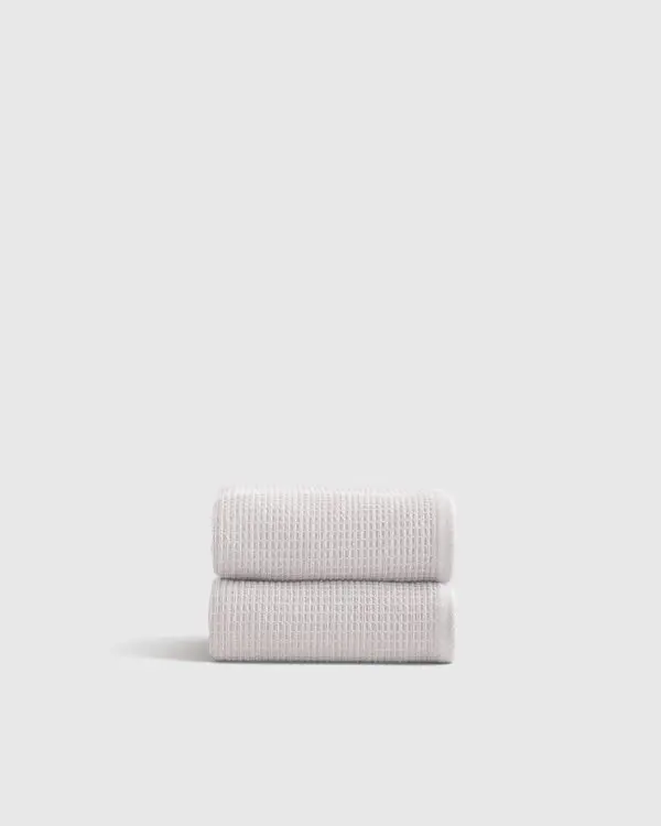 Quince Turkish Waffle Terry Hand Towel - Silver