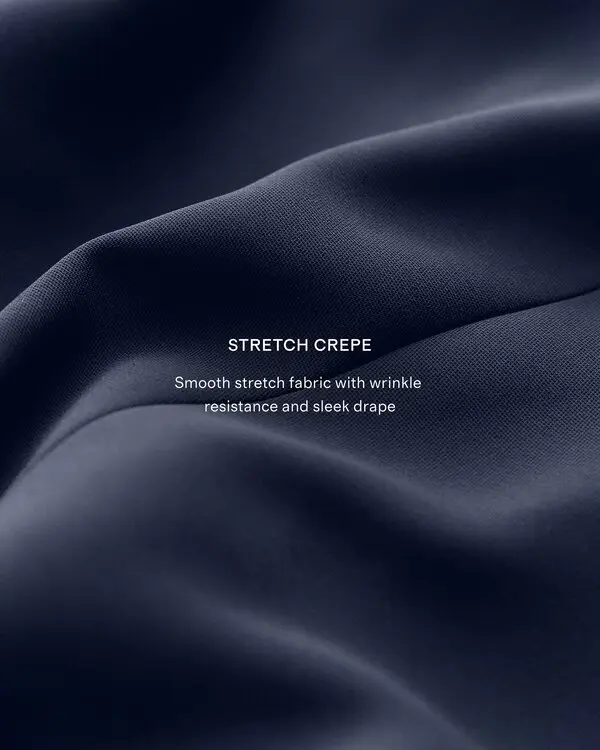 Quince Stretch Crepe Trench Coat - Navy