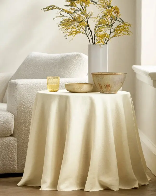 Quince European Linen Tablecloth - Butter Yellow