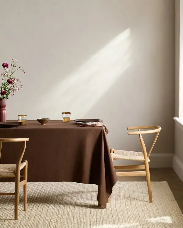 Quince European Linen Tablecloth - Espresso
