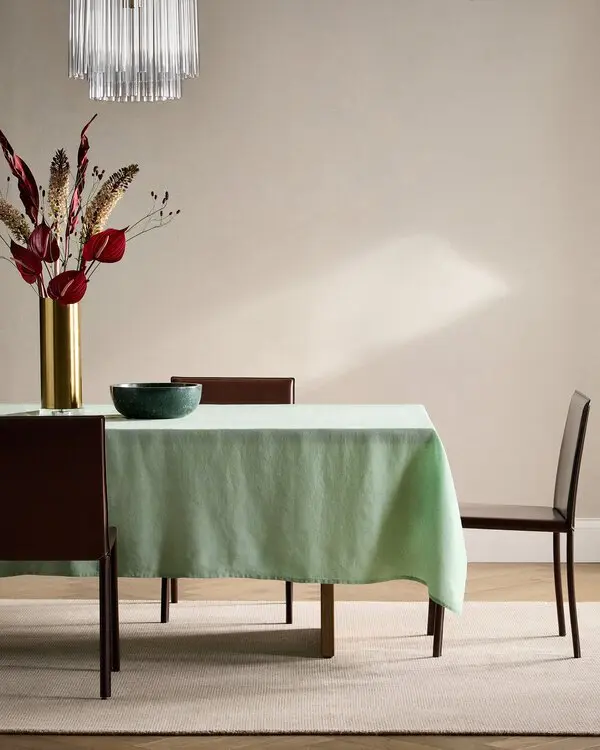 Quince European Linen Tablecloth - Jade