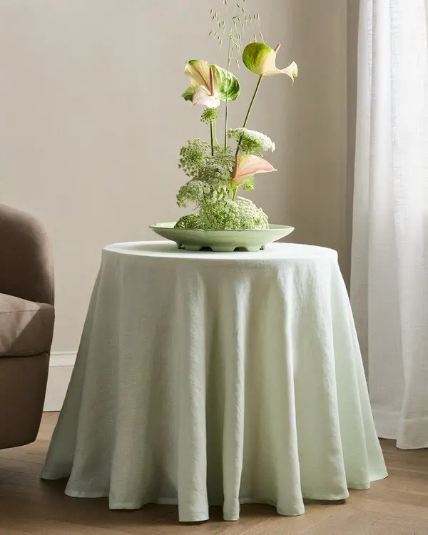 Quince European Linen Tablecloth - Mint