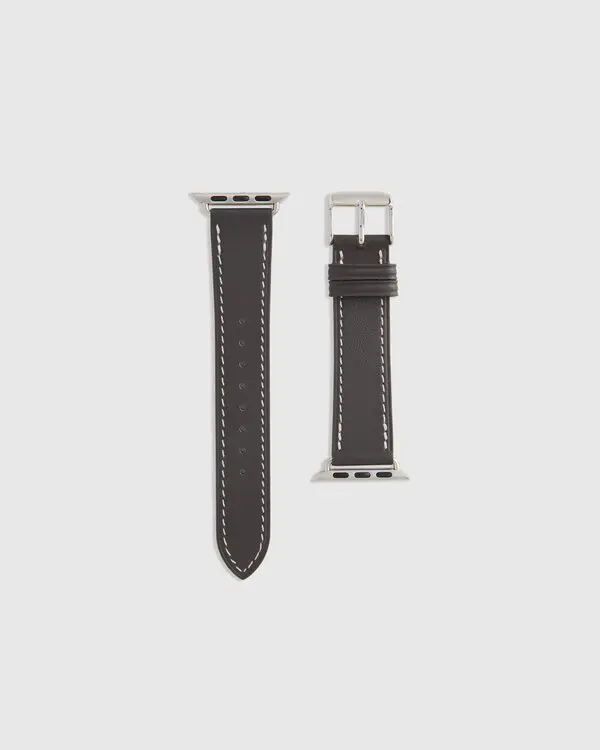 Quince Leather Smartwatch Band - Charcoal
