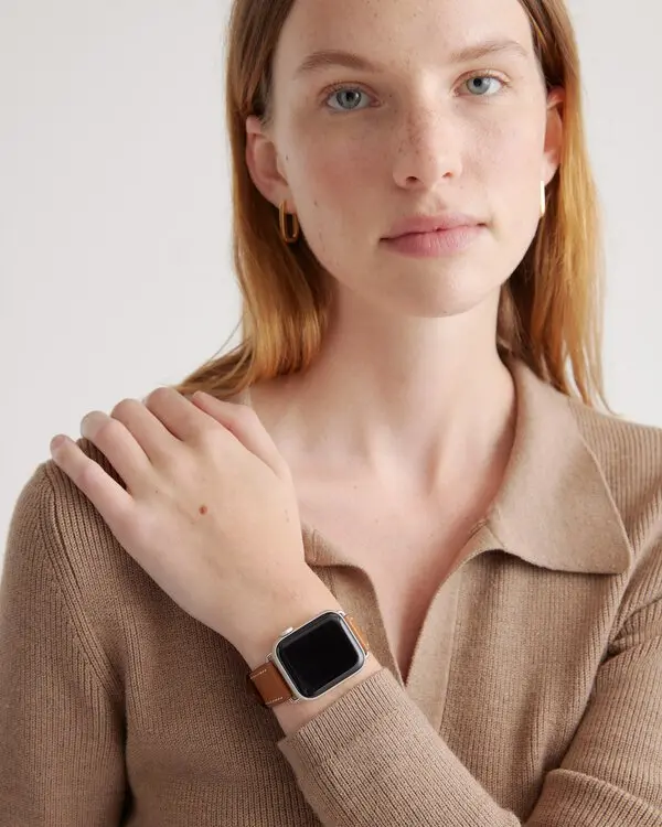Quince Leather Smartwatch Band - Cognac