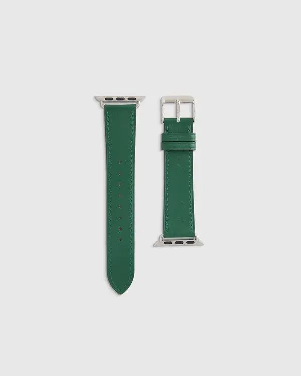 Quince Leather Smartwatch Band - Dark Green