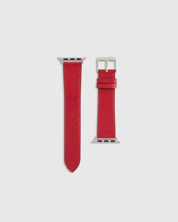 Quince Leather Smartwatch Band - Red