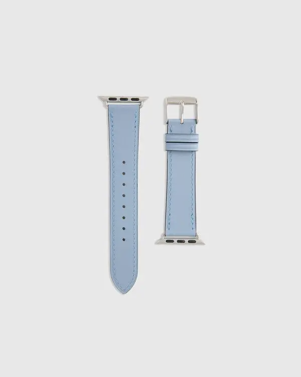 Quince Leather Smartwatch Band - Steel Blue