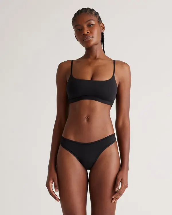 Quince Scoop Bralette - Black