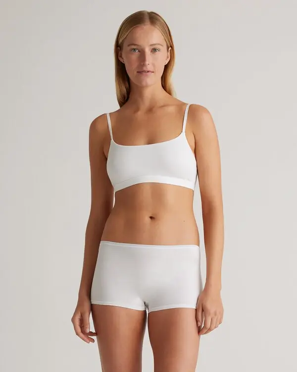 Quince Scoop Bralette - Soft White