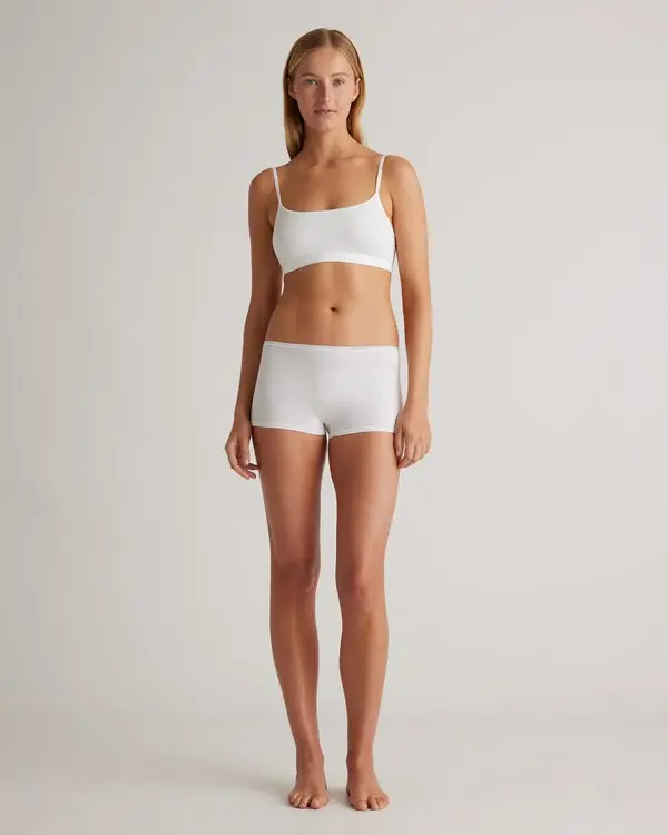 Quince Scoop Bralette - Soft White