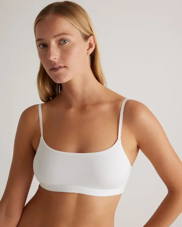 Quince Scoop Bralette - Soft White