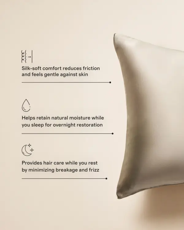 Quince Mulberry Silk Pillowcase - Eucalyptus