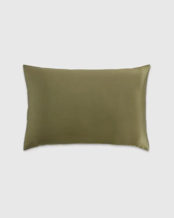 Quince Mulberry Silk Pillowcase - Washed Olive
