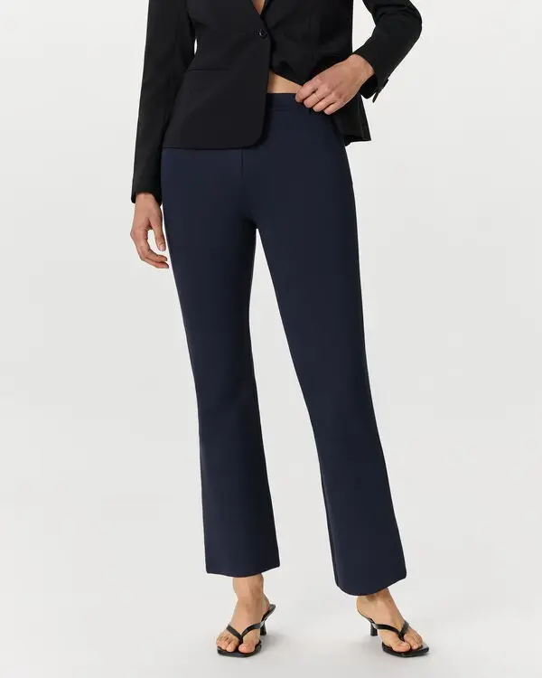 Quince Ponte Bootcut Trousers - Navy