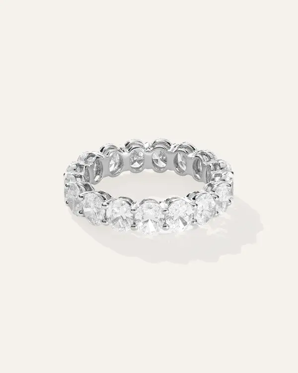 Quince Lab Grown Diamond Oval Eternity Ring - White Gold