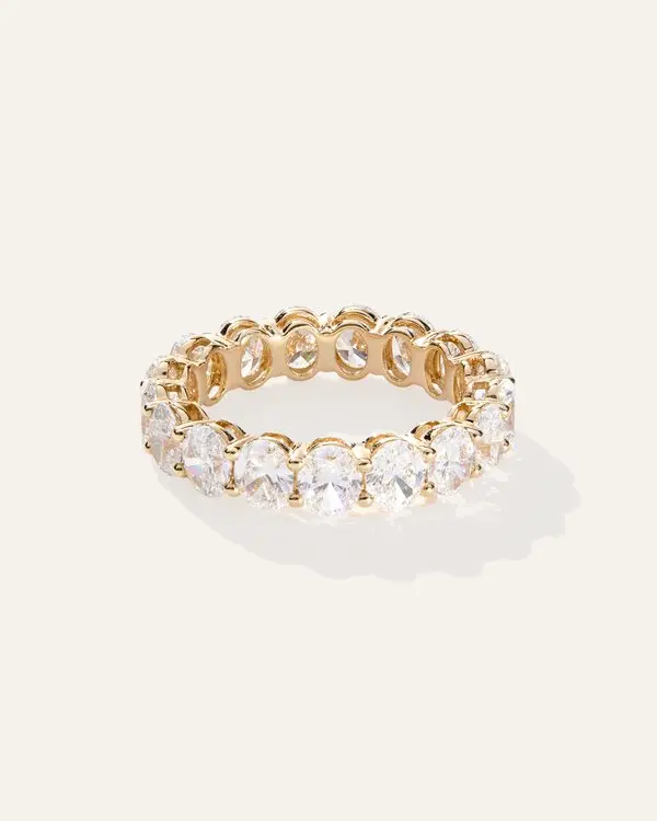 Quince Lab Grown Diamond Oval Eternity Ring - Yellow Gold