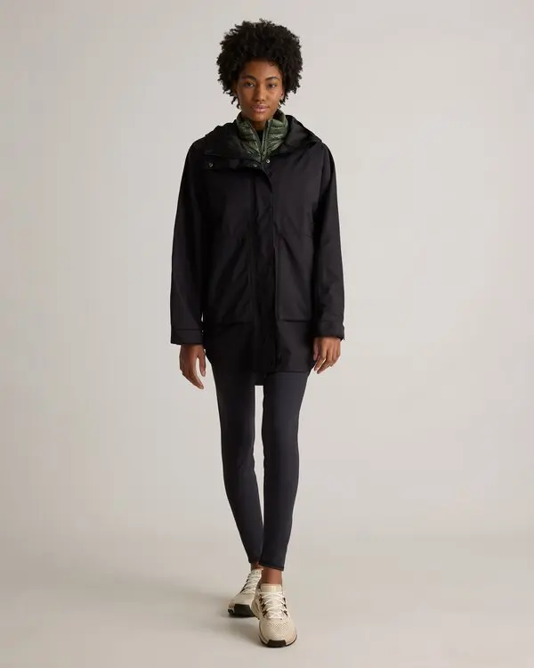 Quince Oversized Rain Jacket - True Black