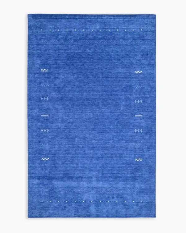 Quince Indie Hand-loomed Wool Rug - Blue