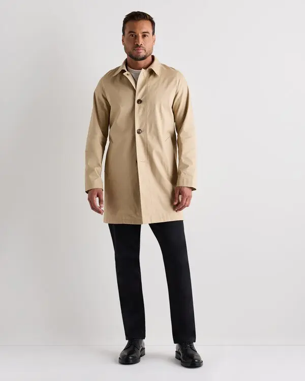 Quince Comfort Stretch Trench Coat - Light Khaki
