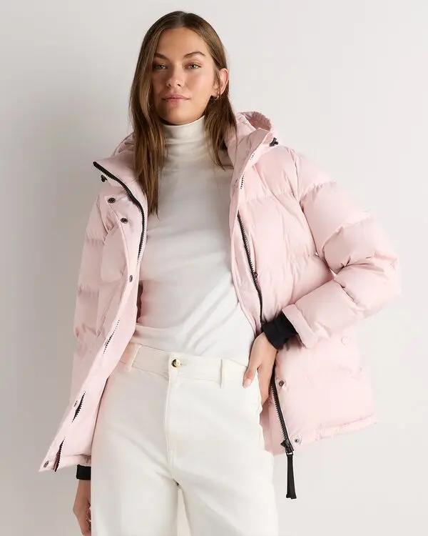 Quince Responsible Down Puffer Jacket - Fondant Pink