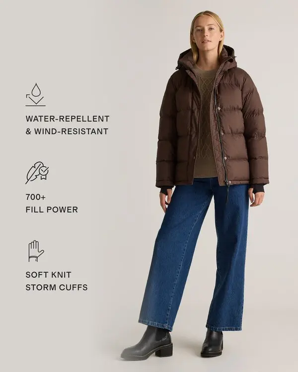 Quince Responsible Down Puffer Jacket - Hot Fudge