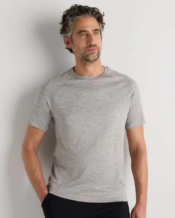 Quince Performance Mesh T-shirt - Heather Grey