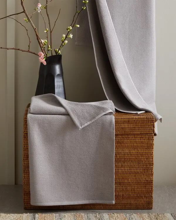 Quince Turkish Waffle Terry Bath Towel - Grey