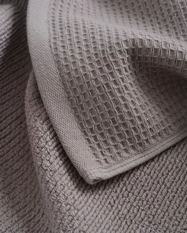 Quince Turkish Waffle Terry Bath Towel - Grey