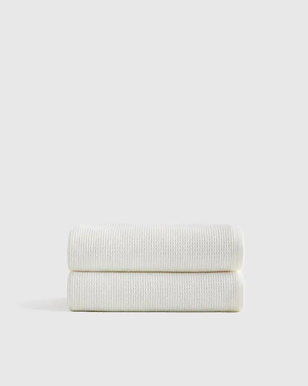 Quince Turkish Waffle Terry Bath Towel - Ivory