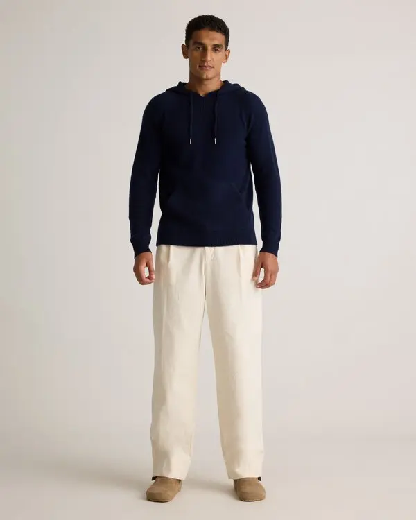 Quince Mongolian Cashmere Full-zip Hoodie Jacket - True Navy