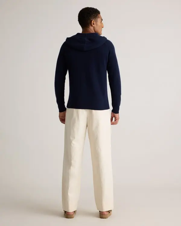 Quince Mongolian Cashmere Full-zip Hoodie Jacket - True Navy