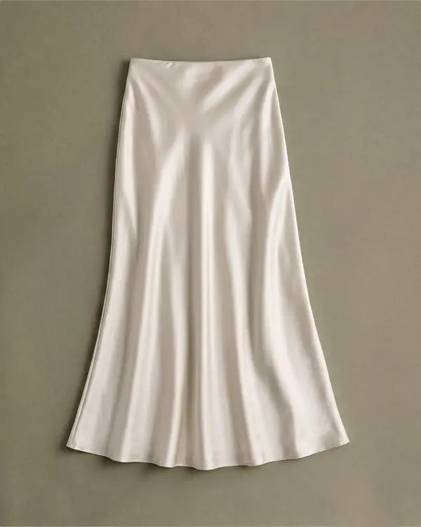 Quince Mulberry Silk Midi Slip Dress - Champagne