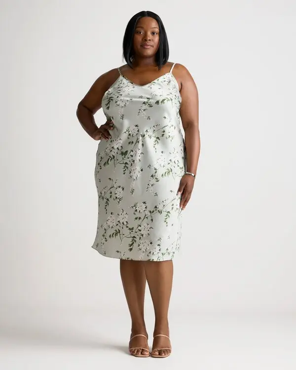 Quince Washable Silk Maxi Skirt - Jasmine Vines
