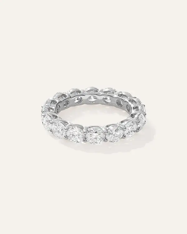 Quince Lab Grown Diamond Round Eternity Band Ring In Recycled Gold Or - Platinum