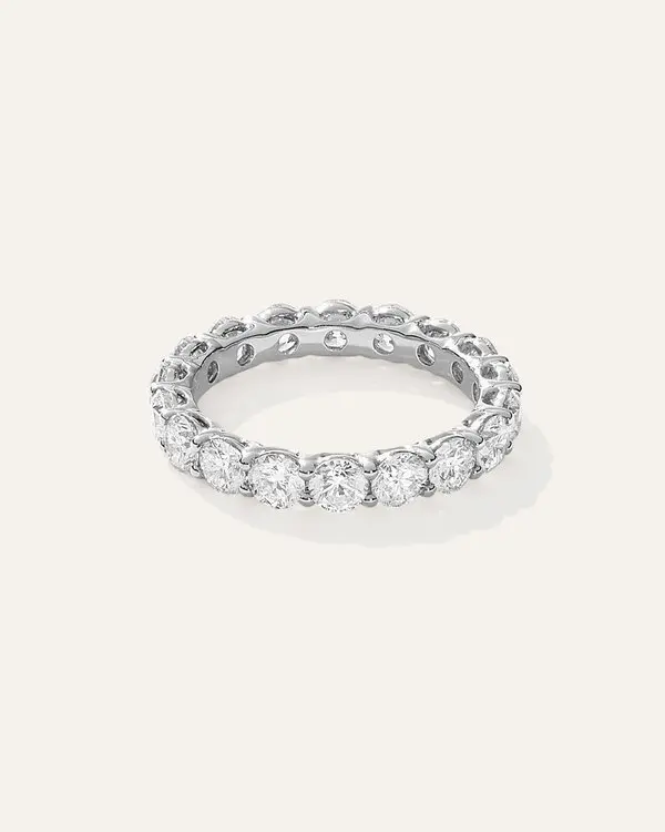 Quince Lab Grown Diamond Round Eternity Band Rings - Platinum