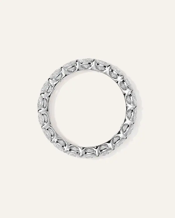 Quince Lab Grown Diamond Round Eternity Band Ring In Recycled Gold Or - White Gold