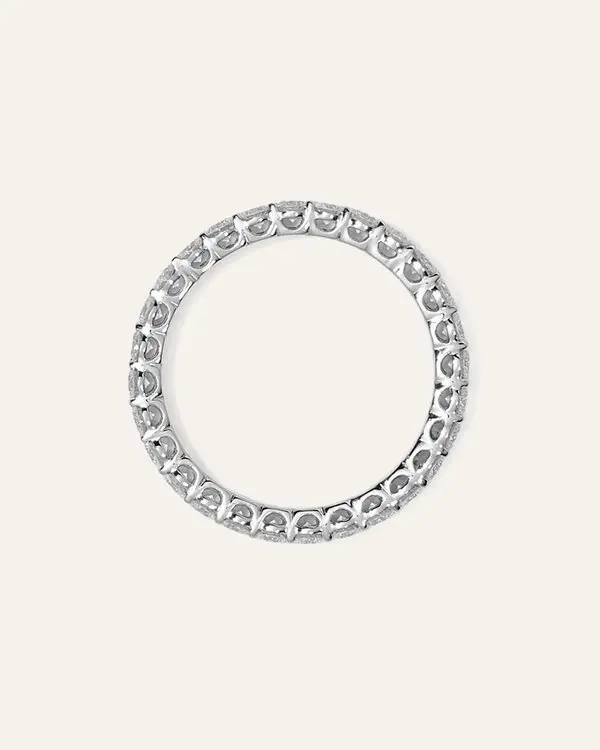 Quince Lab Grown Diamond Round Eternity Band Ring - White Gold