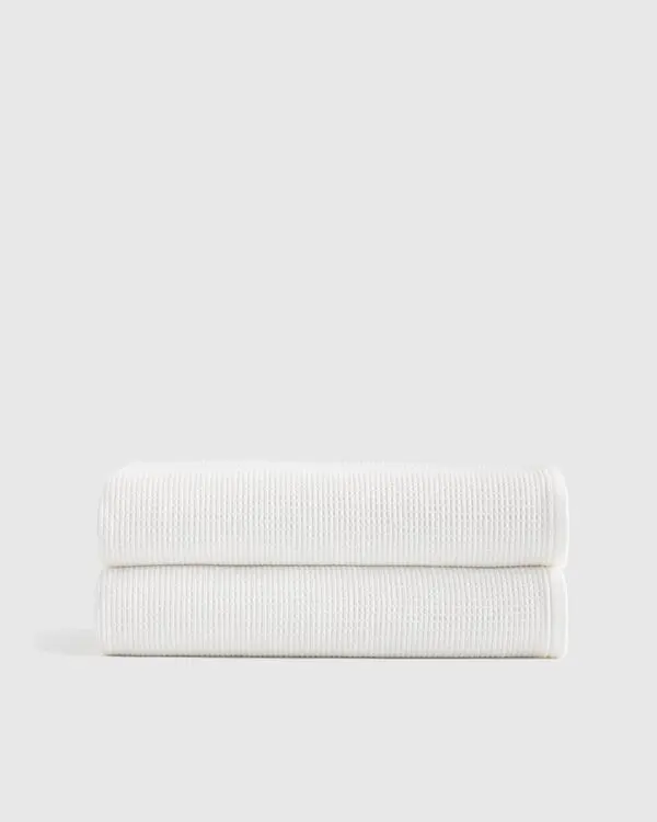 Quince Turkish Waffle Terry Bath Sheet - White