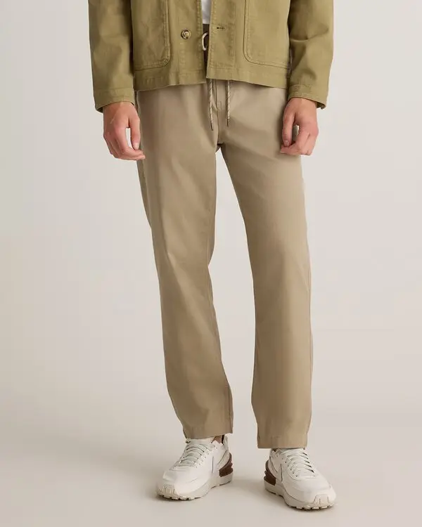 Quince Cotton Chino Drawstring Pants - Sand Dune