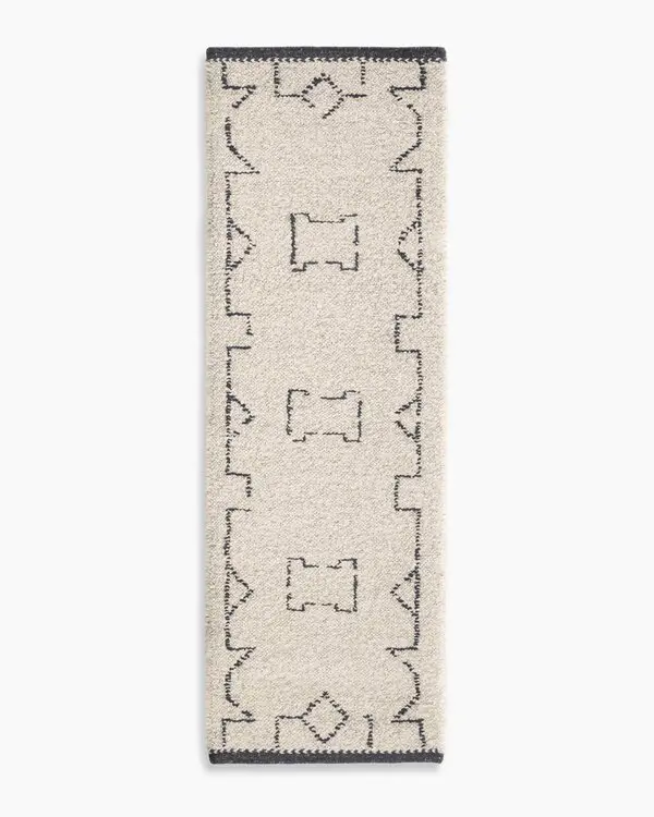 Quince Saira Hand-loomed Wool Rug - Charcoal