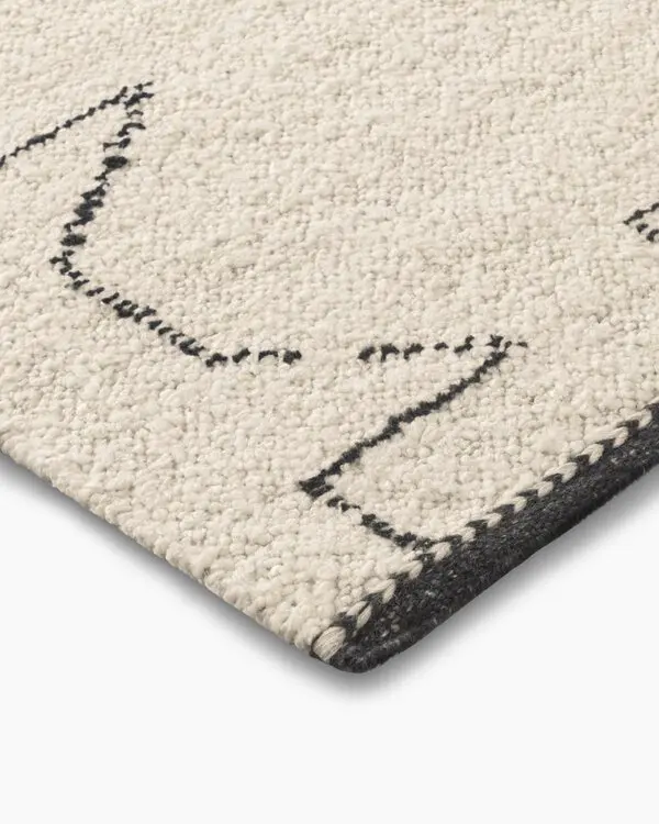 Quince Saira Hand-loomed Wool Rug - Charcoal
