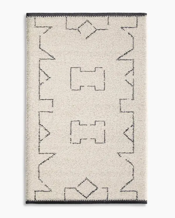 Quince Saira Hand-loomed Wool Rug - Charcoal