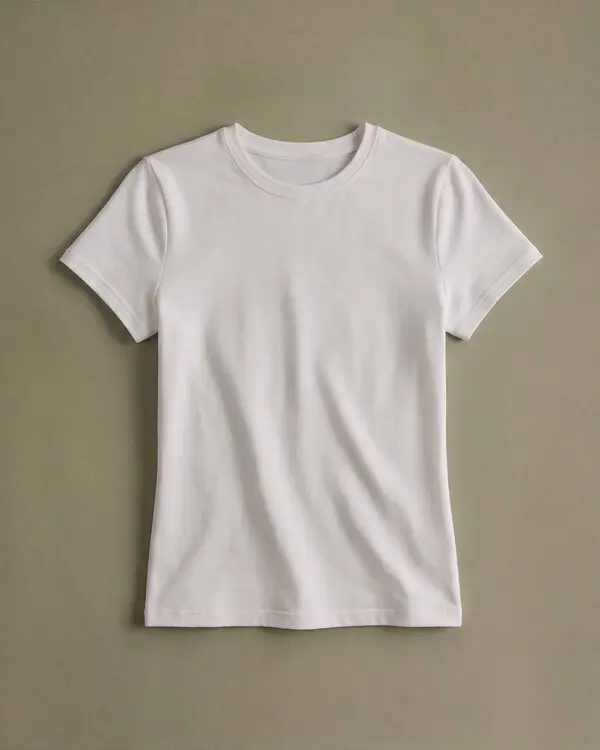 Quince Stretch Cotton Jersey Fitted T-shirt - Soft White