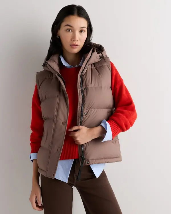 Quince Responsible Down Puffer Vest - Hazel Brown