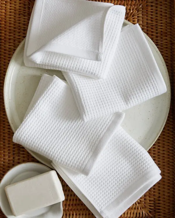 Quince Turkish Waffle Terry Bath Towel Bundle - White