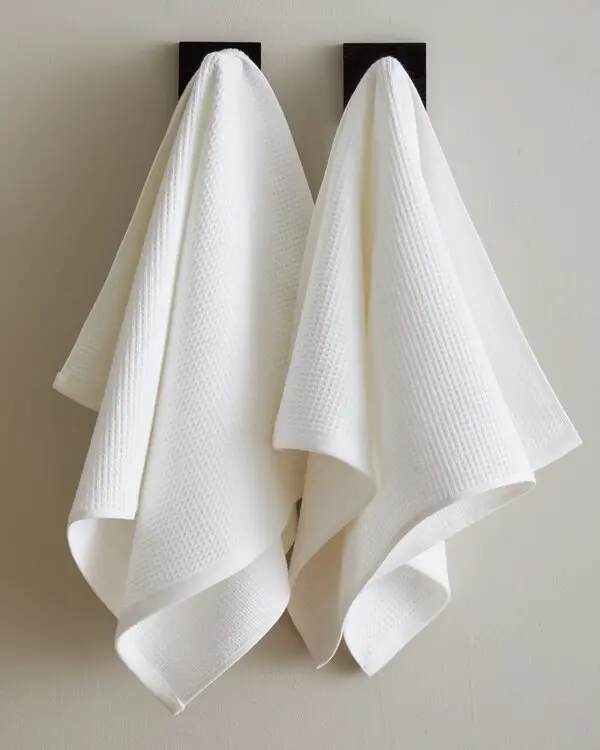 Quince Turkish Waffle Terry Bath Towel Bundle - White