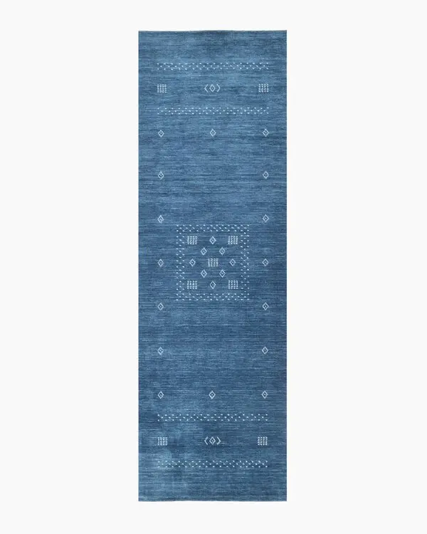 Quince Dakota Hand-loomed Wool Rug - Blue